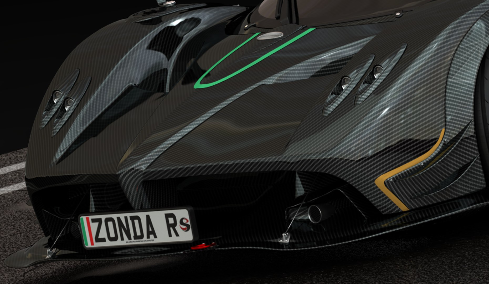 3d Pagani Zonda R 2010 Model