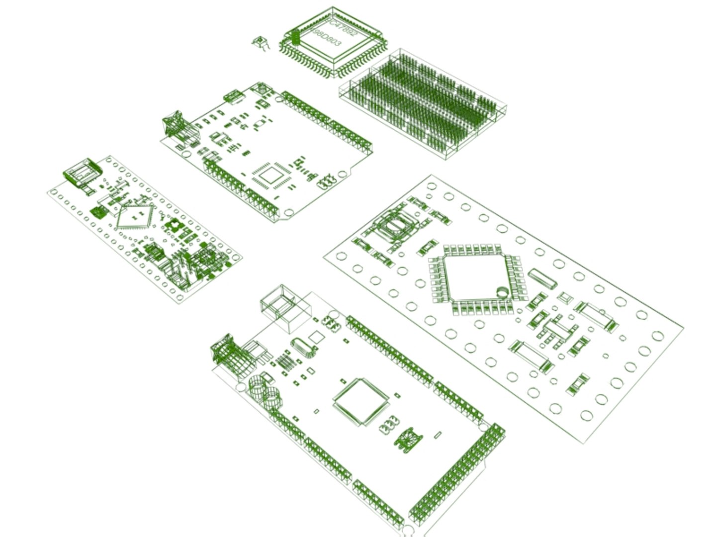 Arduino Mega Leonardo 3D - TurboSquid 1196985