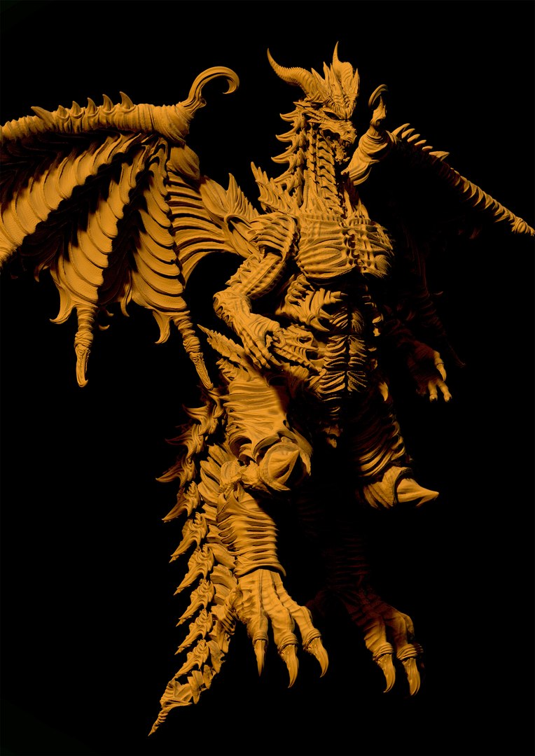 3D Game Assets 3D print model Dragon Figure 3D - TurboSquid 2079481