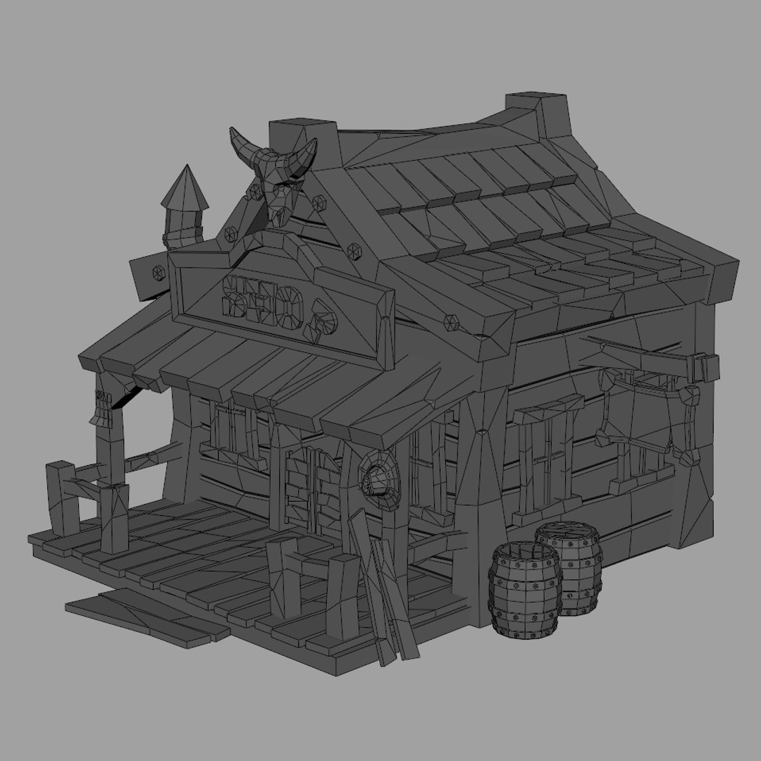 3D Lowpoly Wild West Shop 01 - TurboSquid 1862905
