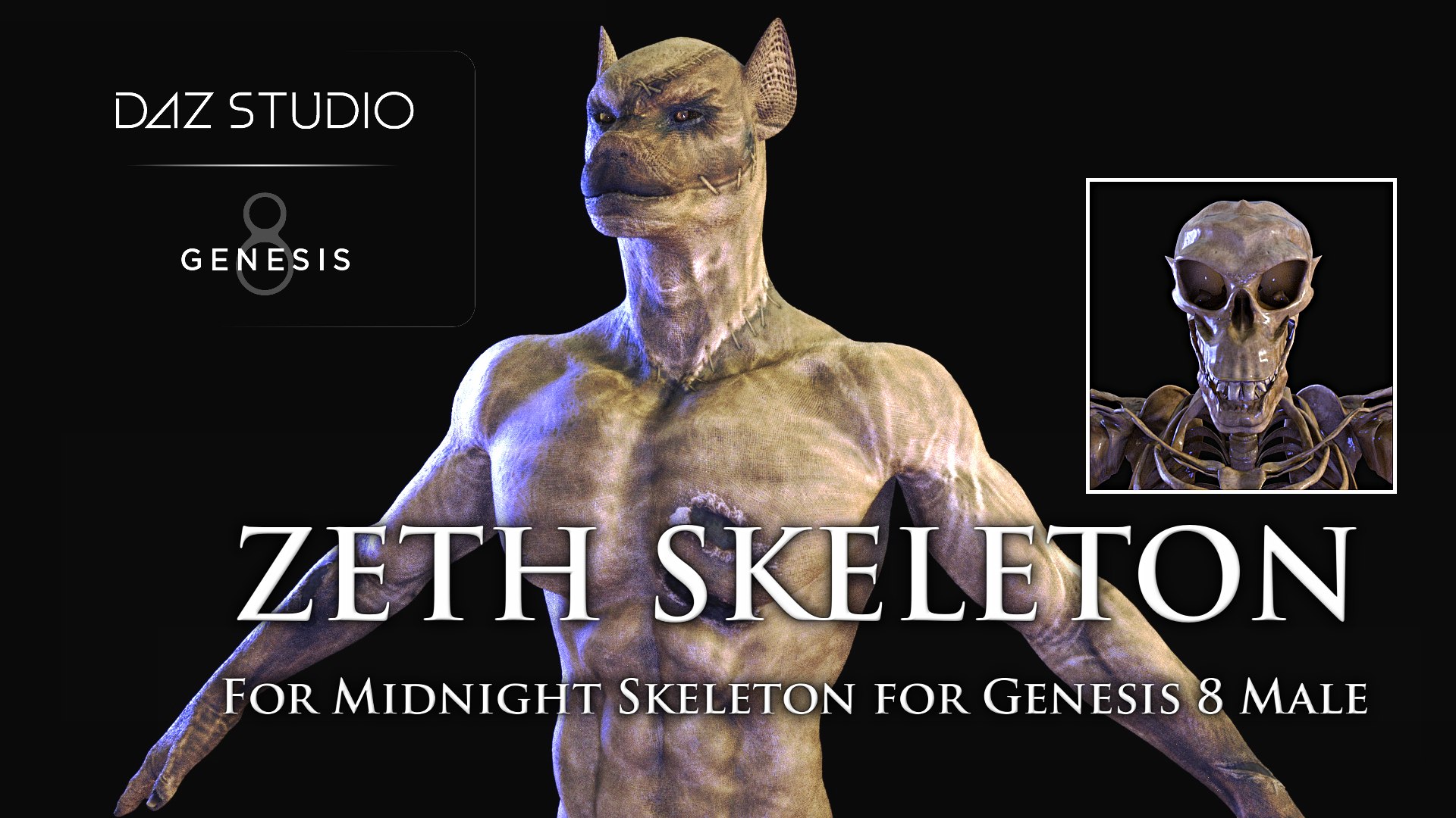 Zeth Skeleton Midnight Genesis 3D Model - TurboSquid 1475113