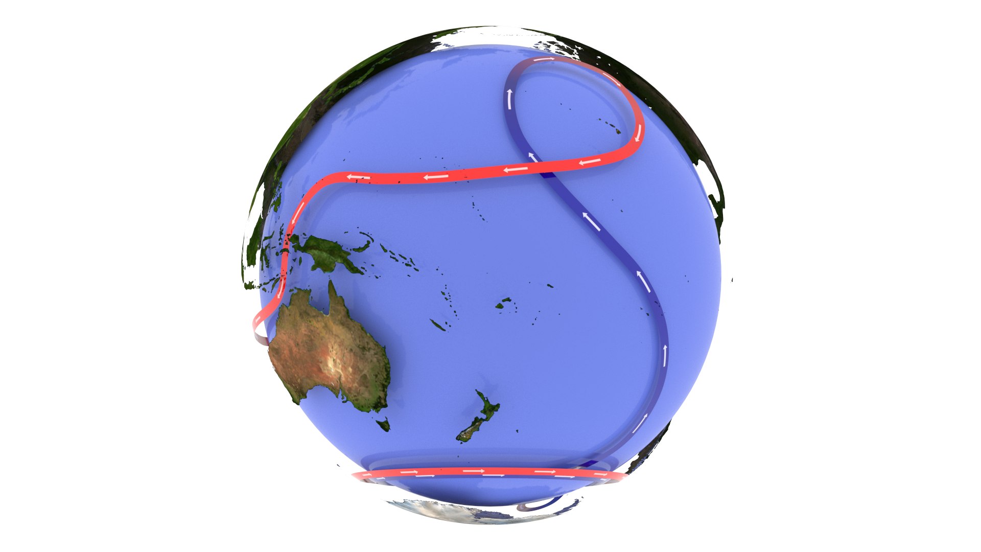 3D Thermohaline Circulation - Animated Arrows - TurboSquid 2268620