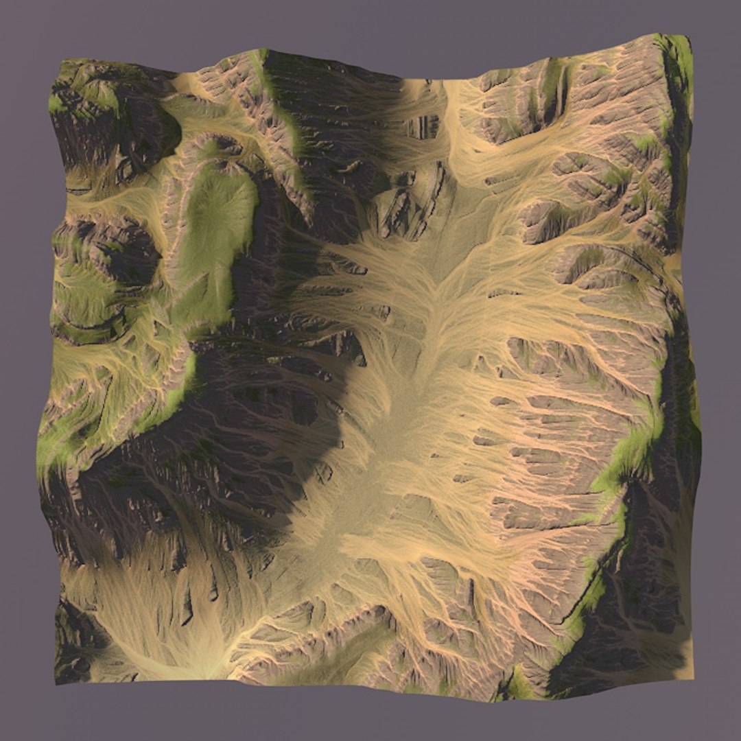 Mountain Maps Terrain 3ds