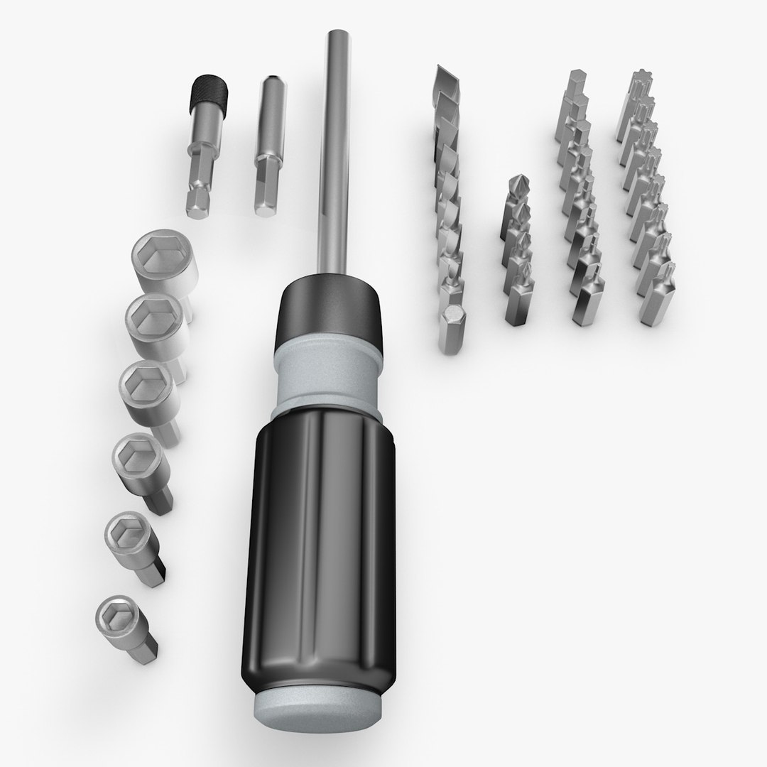 Screwdriver Bits 3d Model