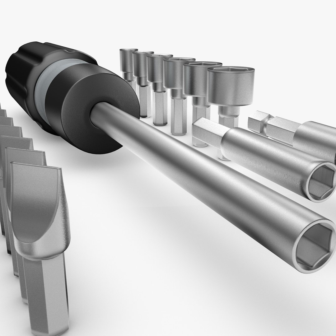 Screwdriver Bits 3d Model