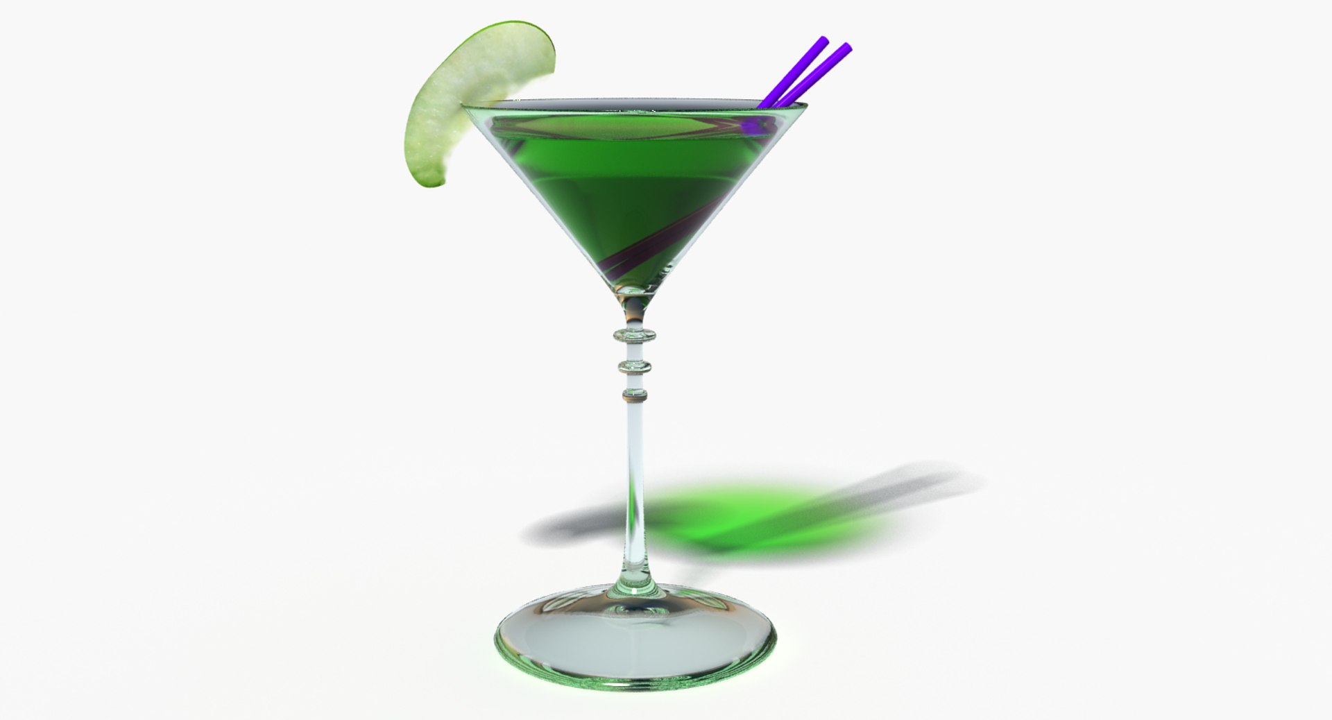 appletini cocktail 3d model