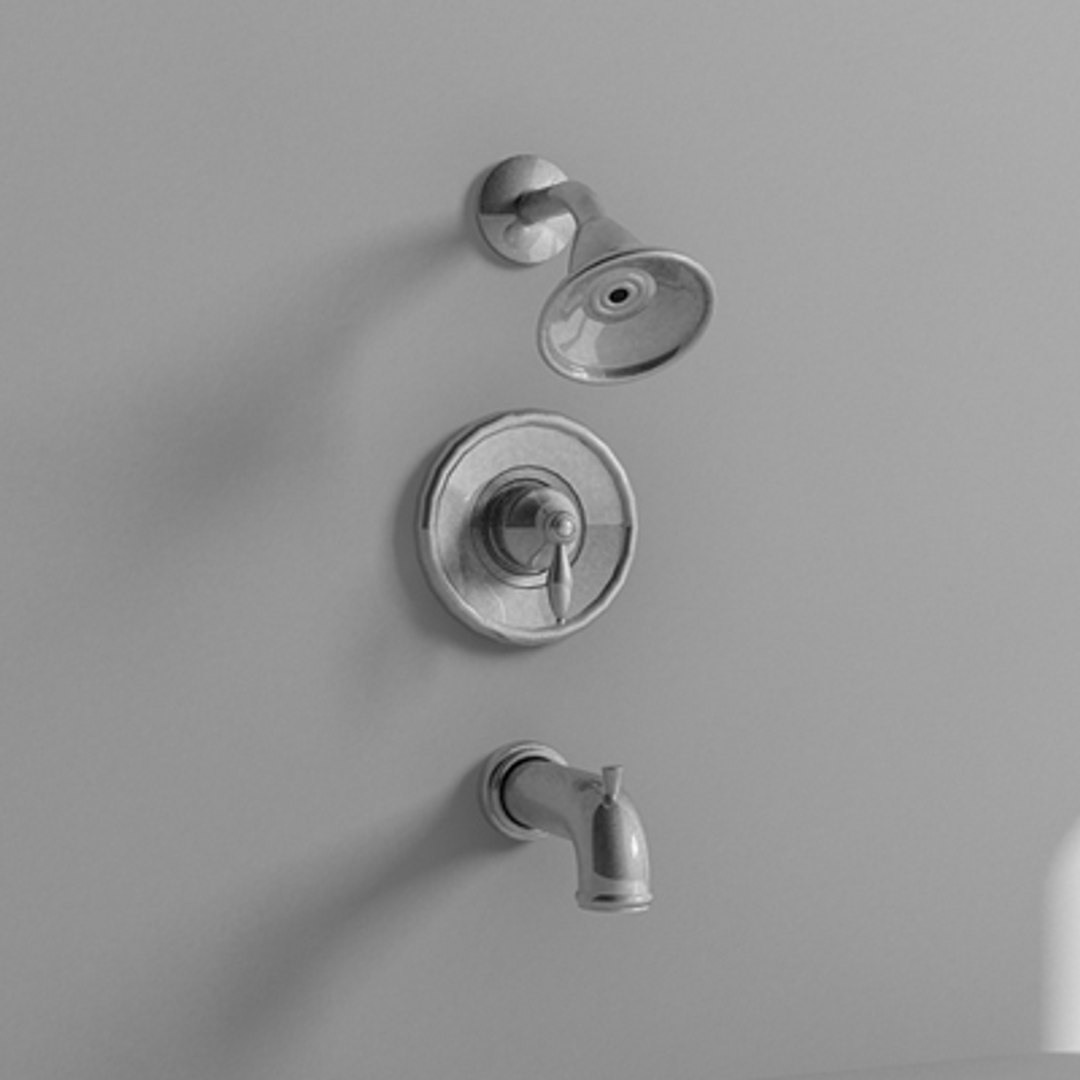 3d Model Of Bathroom Shower Faucet