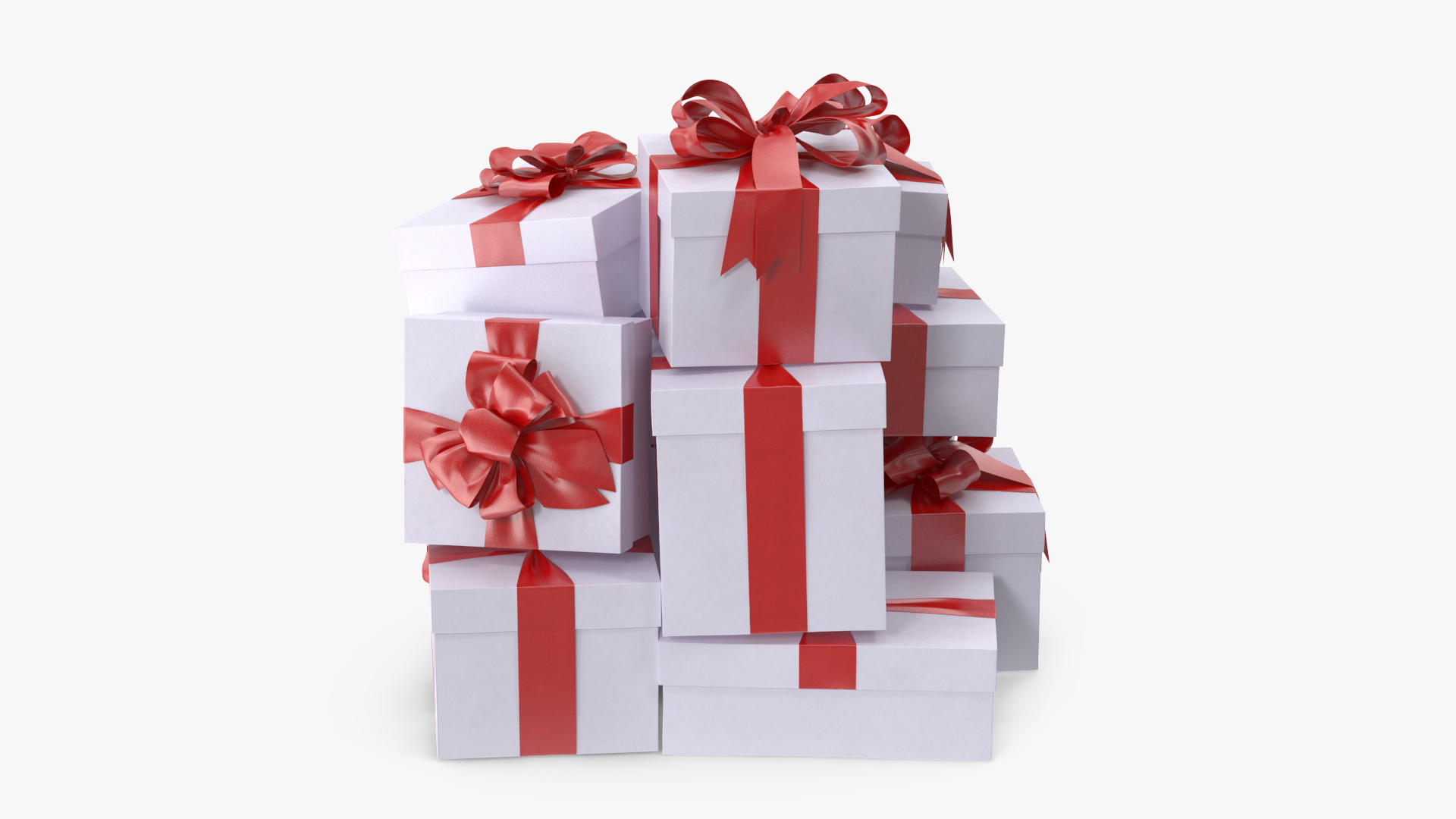 Present Gift Boxes White 3D - TurboSquid 2207035