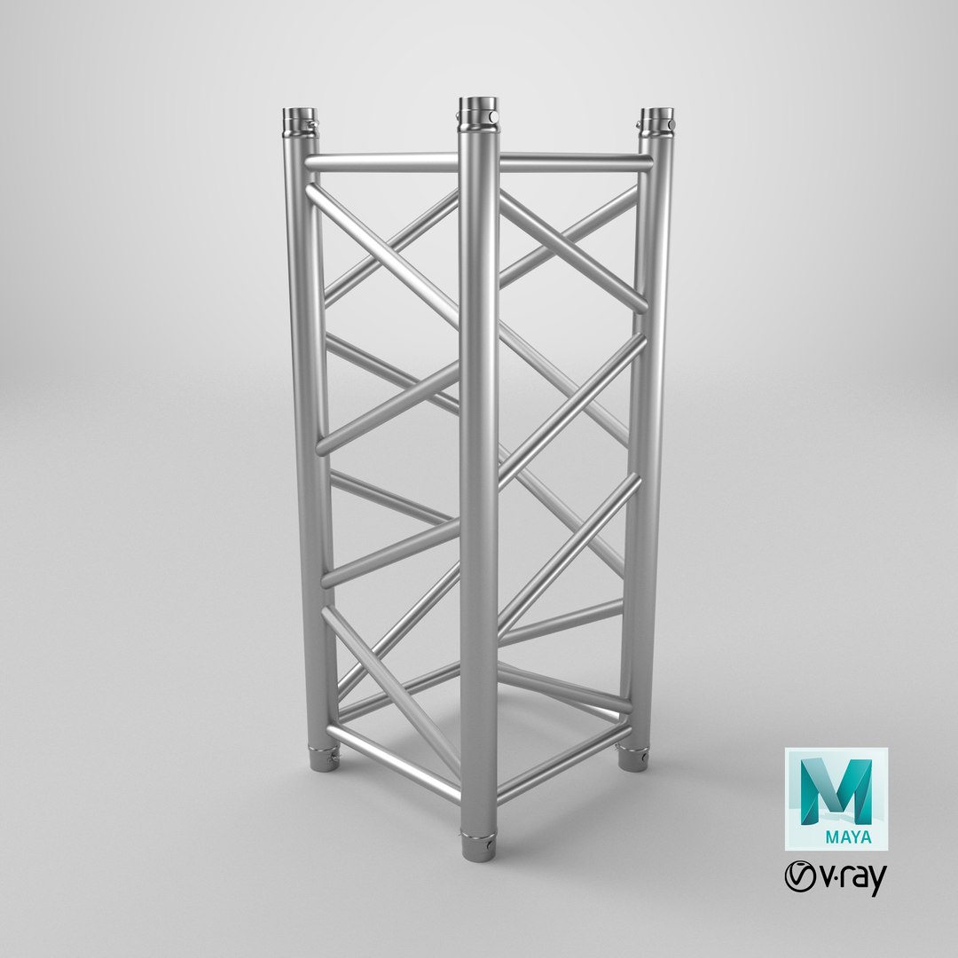 3D Model Square Truss Straight A 40D - TurboSquid 2041874