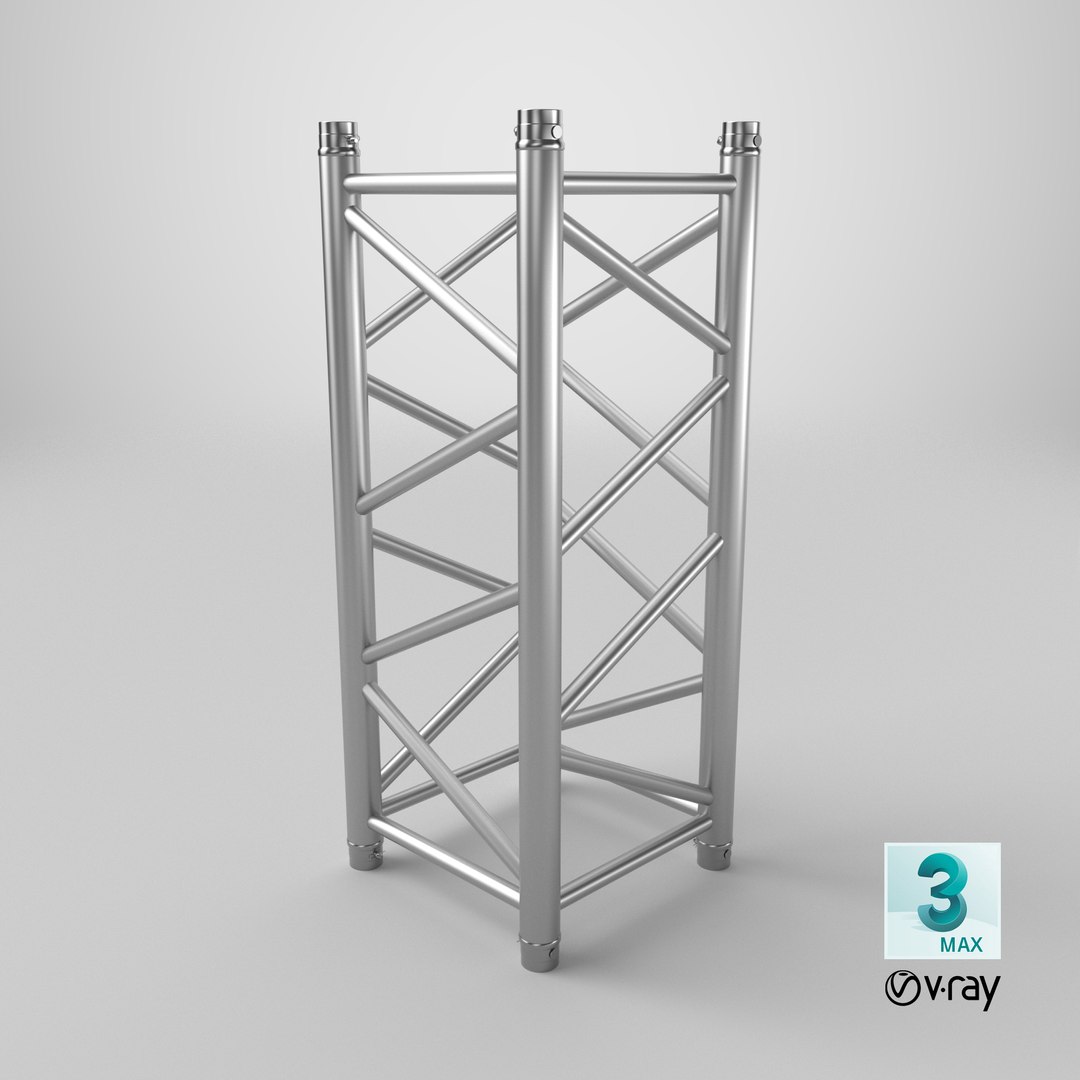 3D Model Square Truss Straight A 40D - TurboSquid 2041874