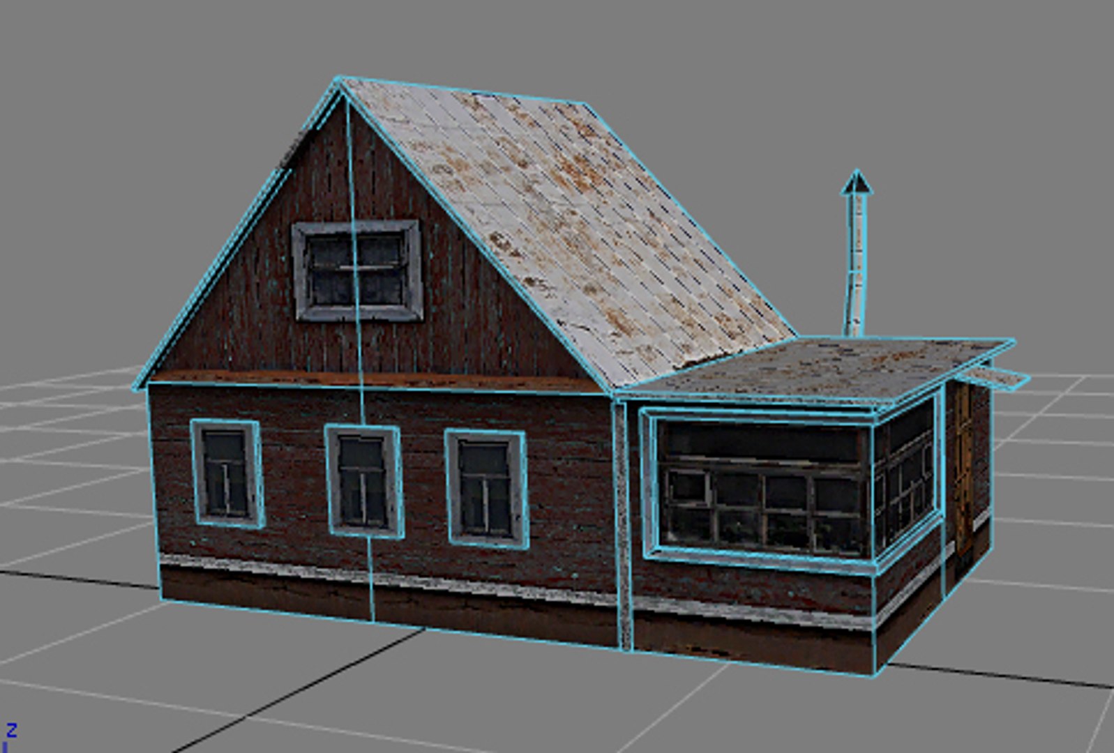 Max Low-poly Wood House