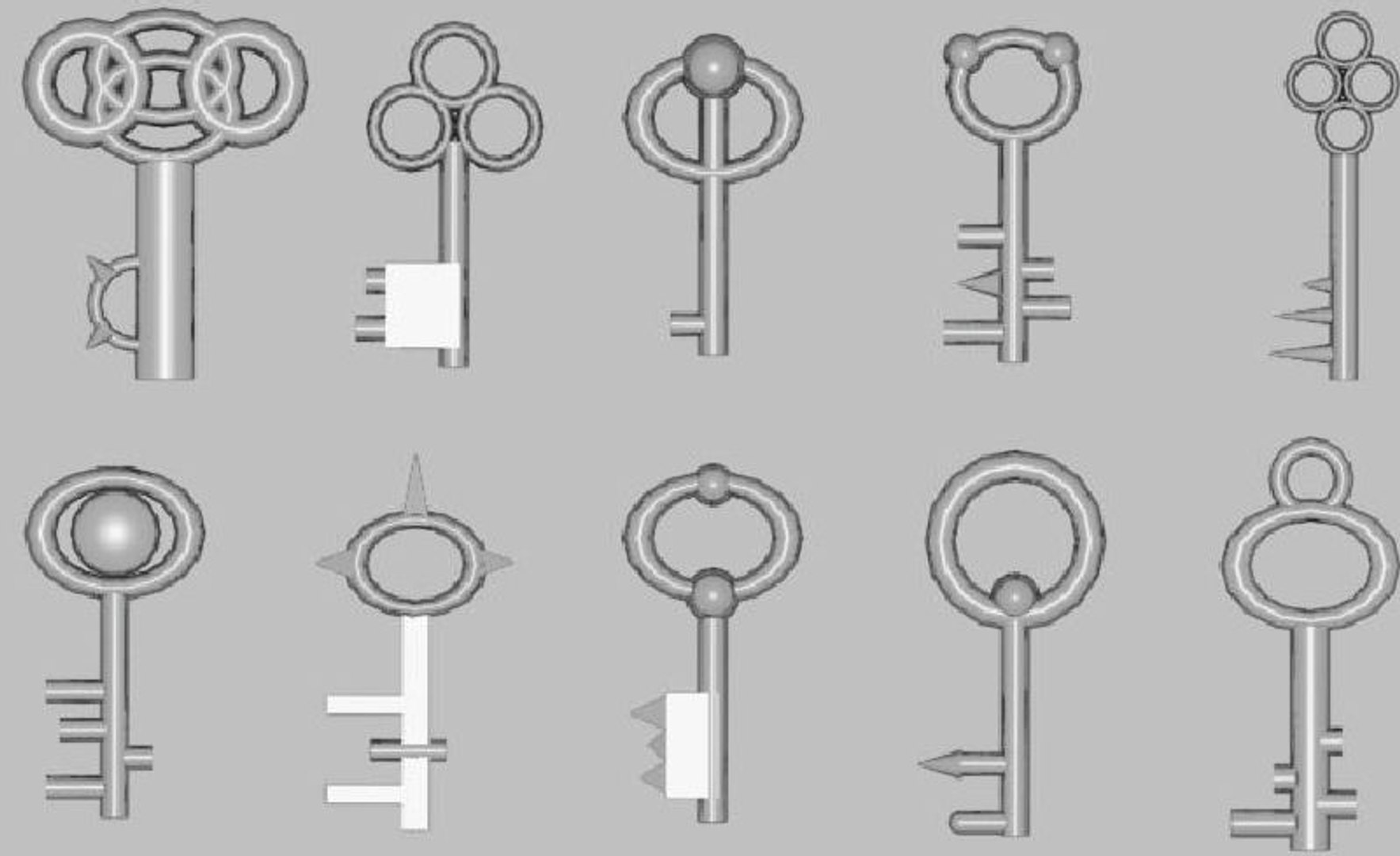 Free Skeleton Keys 3d Model