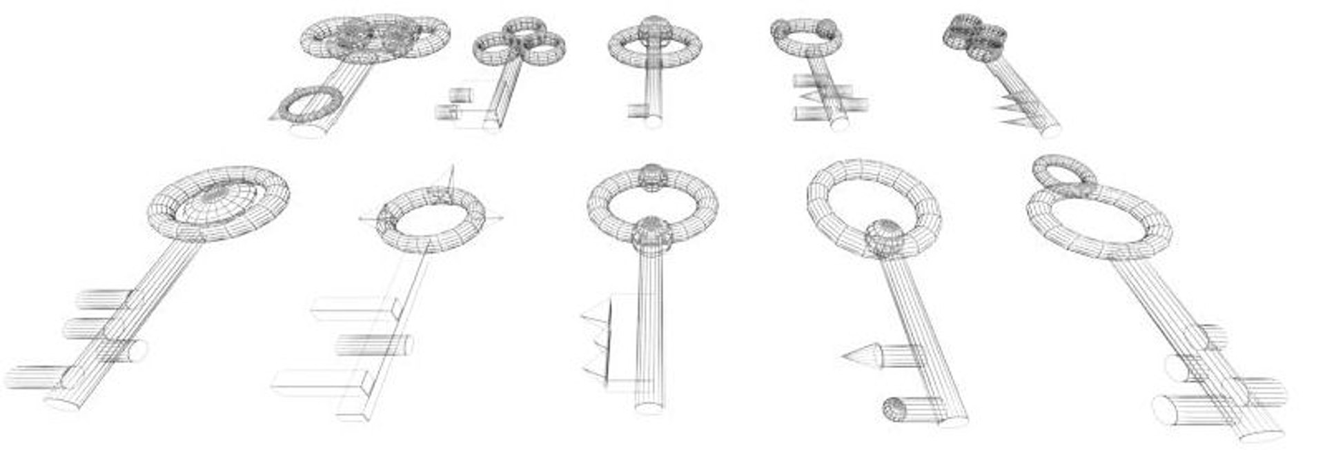 Free Skeleton Keys 3d Model