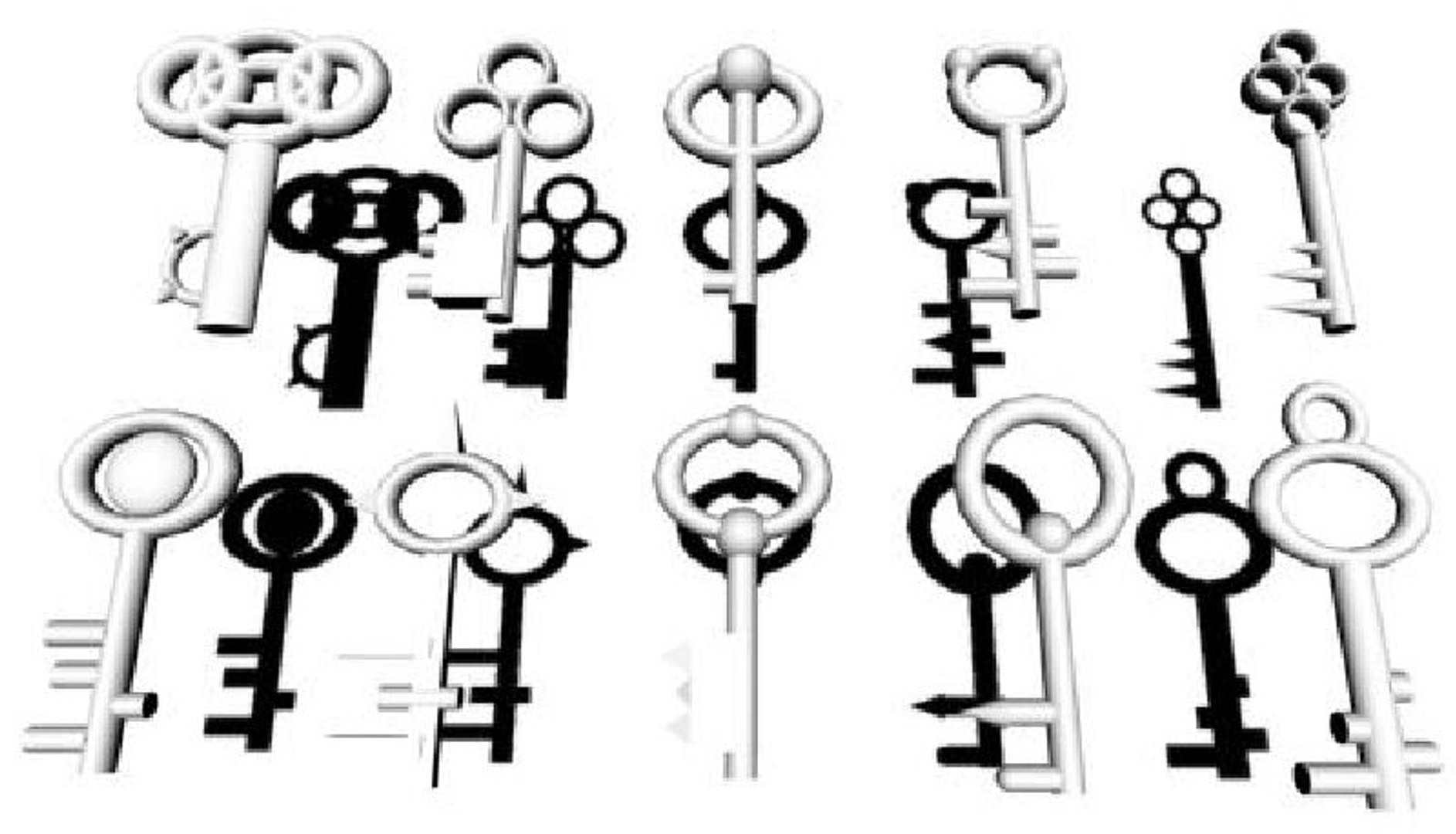 Free Skeleton Keys 3d Model
