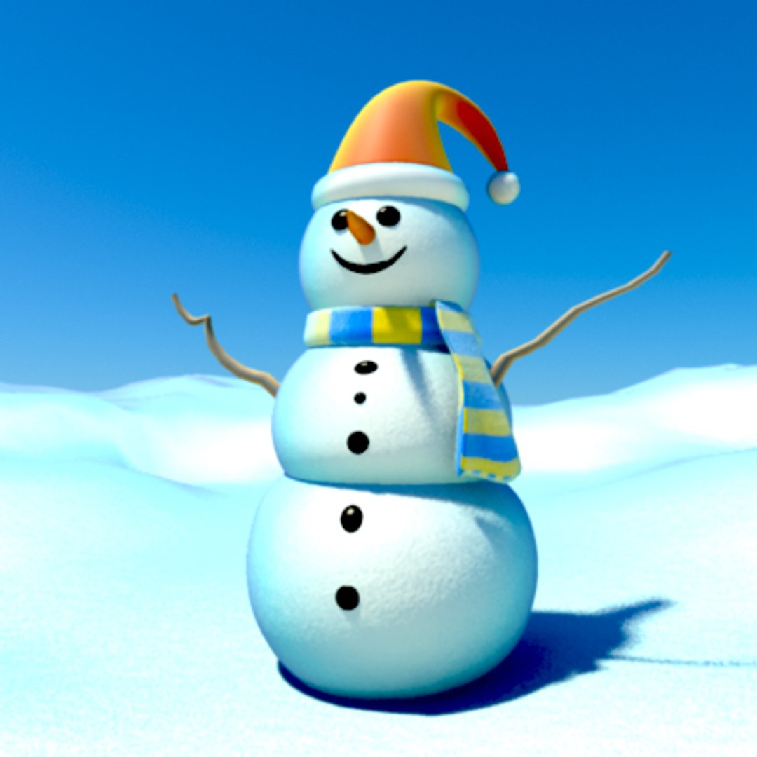 Snowman Cartoon Character Ma