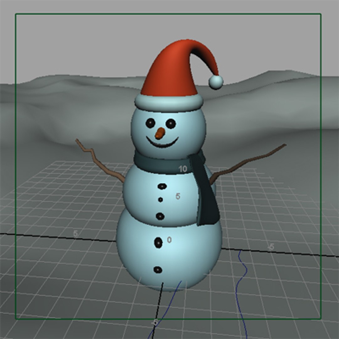 Snowman Cartoon Character Ma