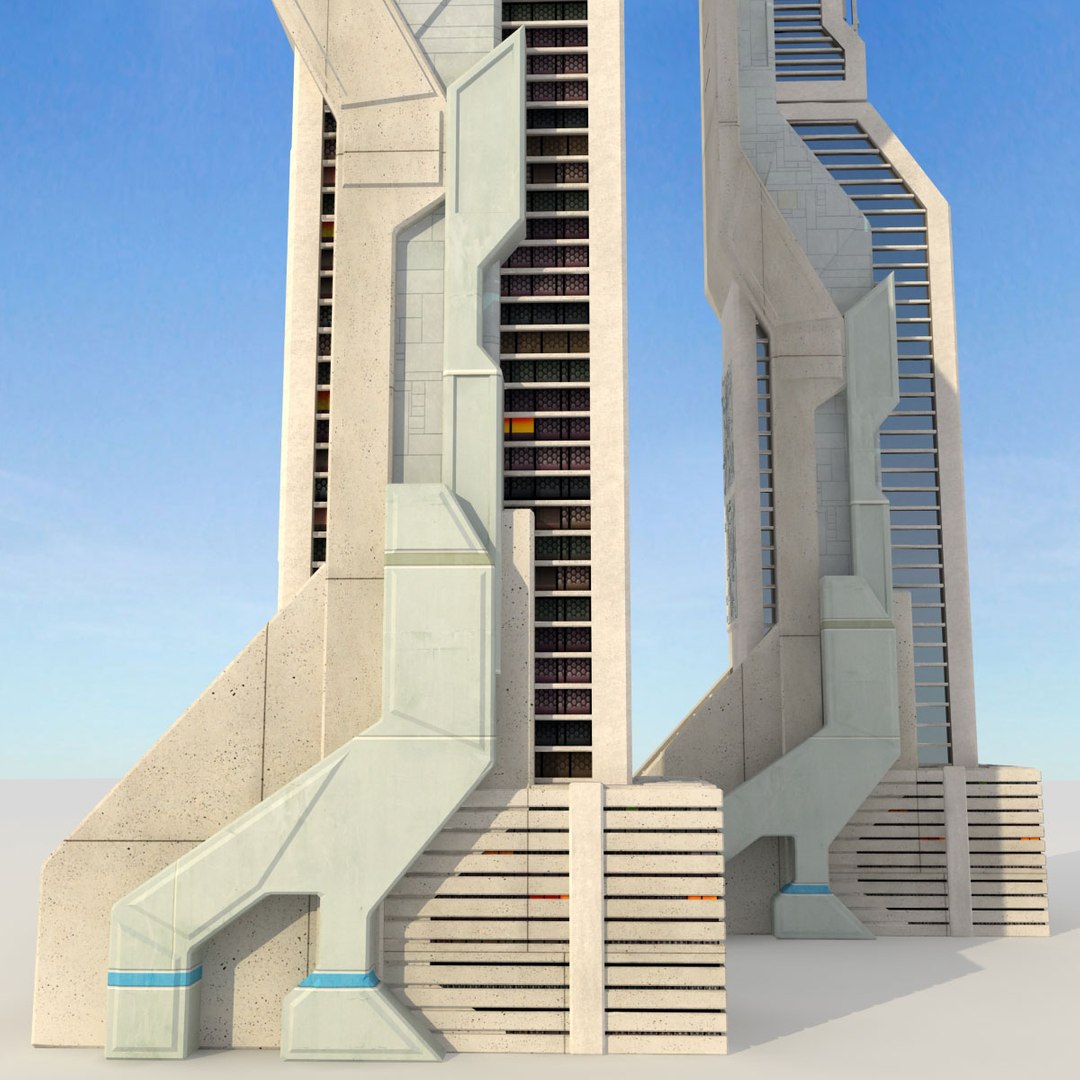 Sci Fi Futuristic Building Max