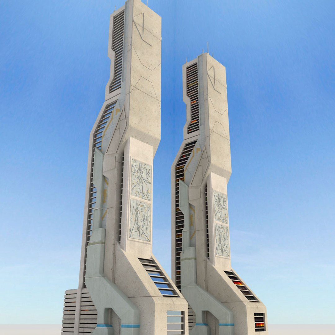 Sci Fi Futuristic Building Max