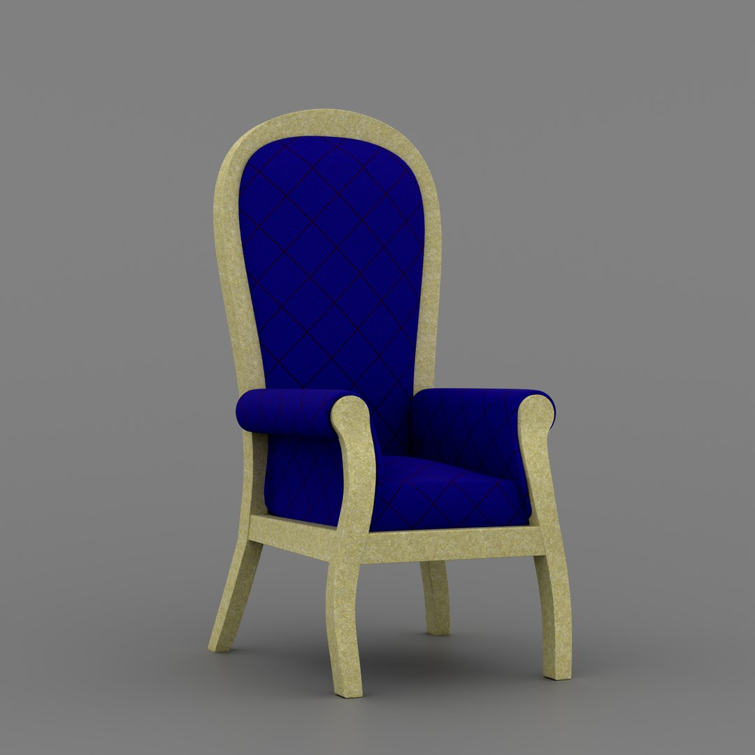 Luxury High-Back Chair 3D Model - TurboSquid 2418398