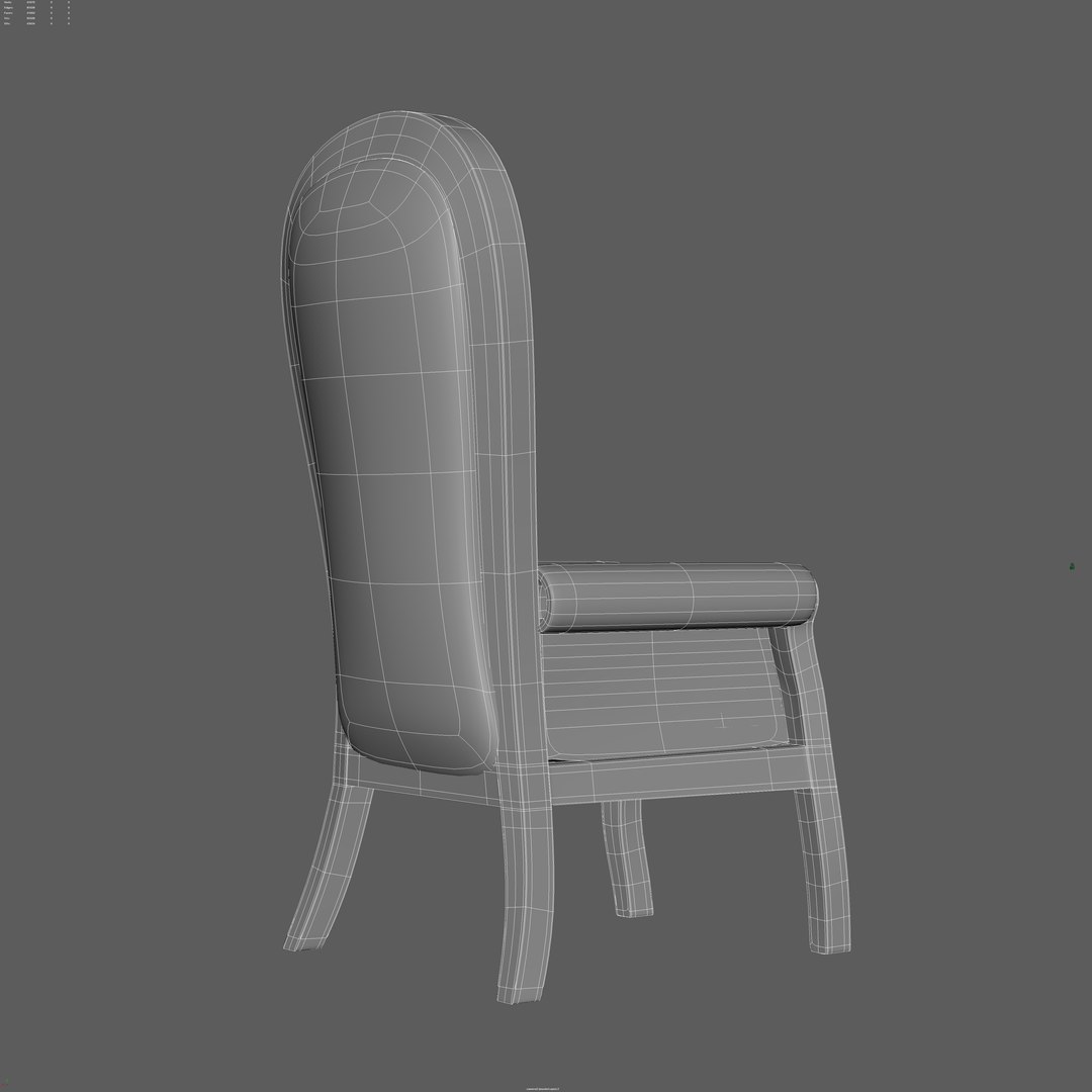 Luxury High-Back Chair 3D Model - TurboSquid 2418398