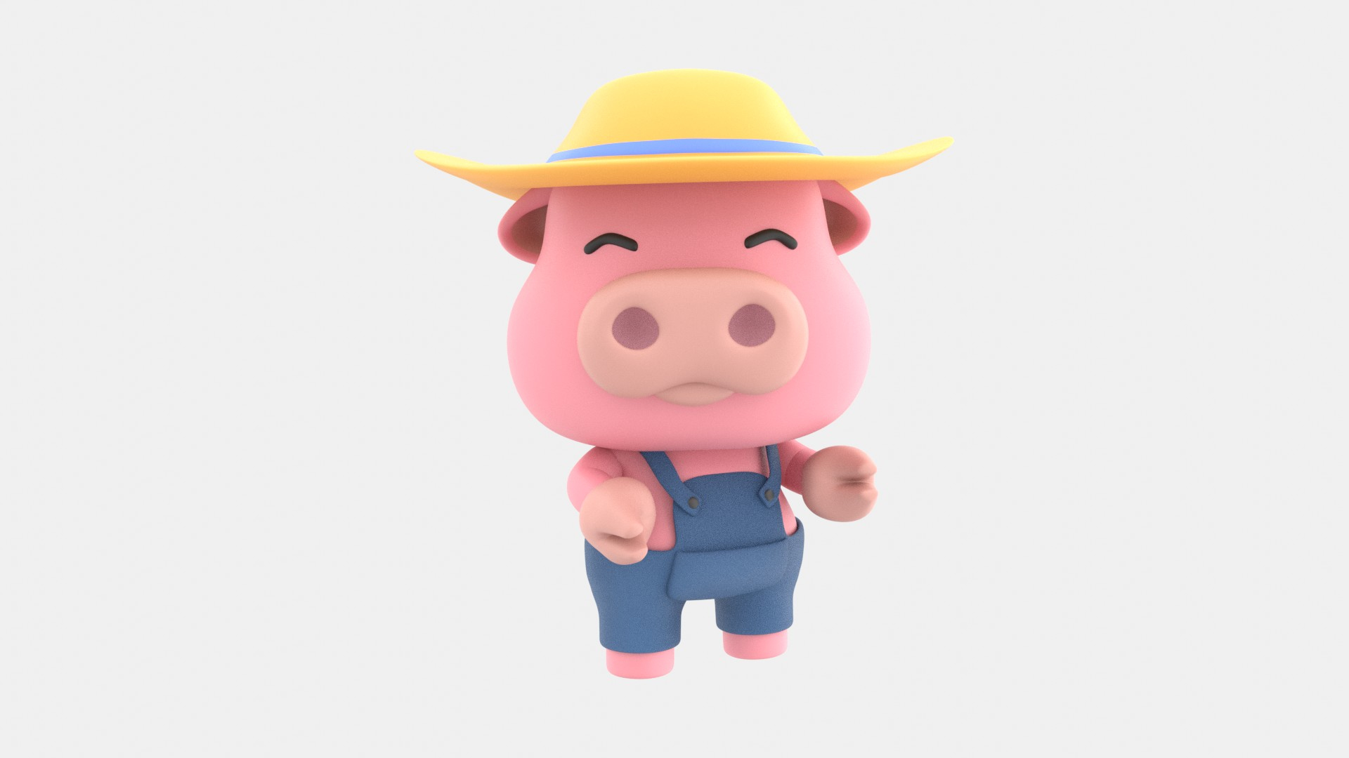 Cute Pig 3D Illustration Model - TurboSquid 2239208