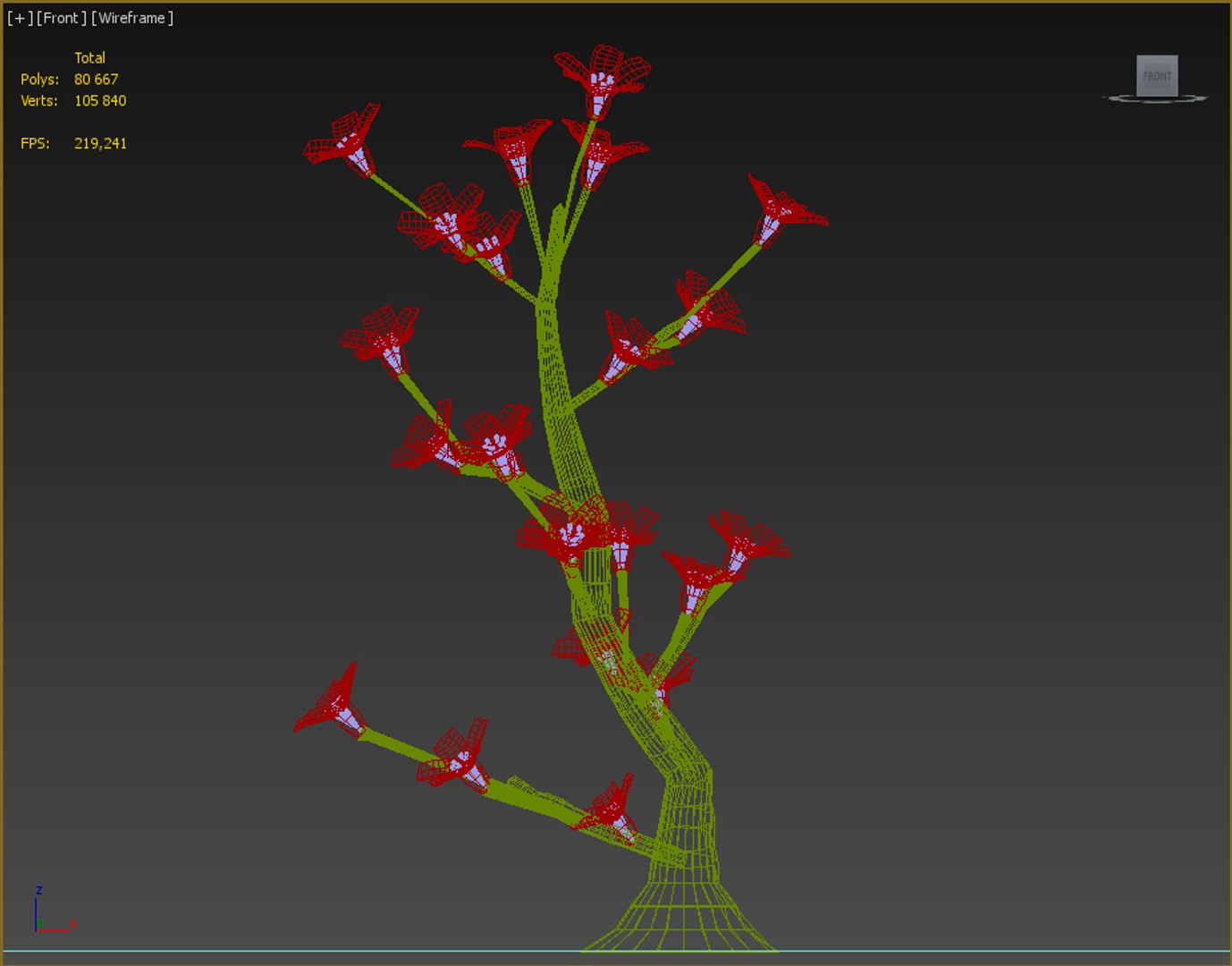 3D Red Led Tree - TurboSquid 1371310