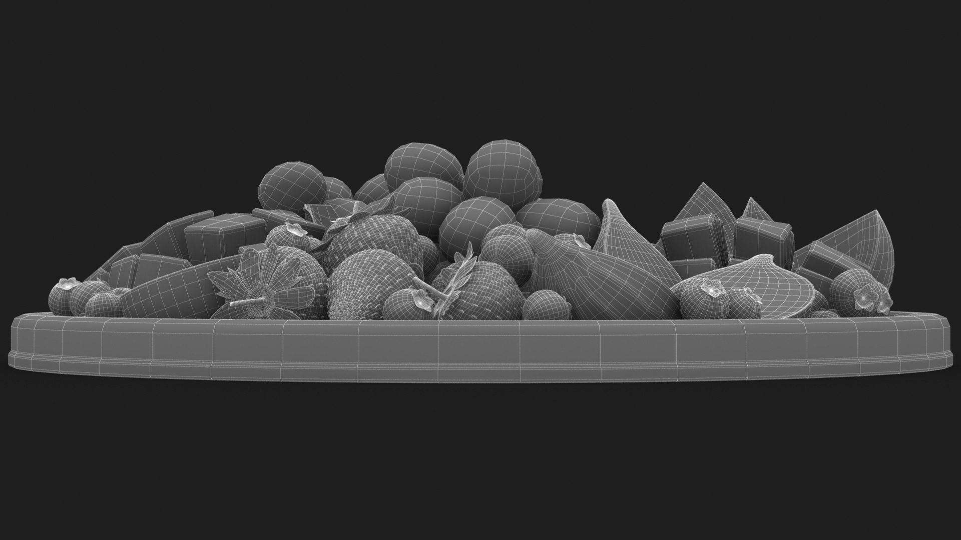 Realistic Fruit Platter Model - TurboSquid 1511720