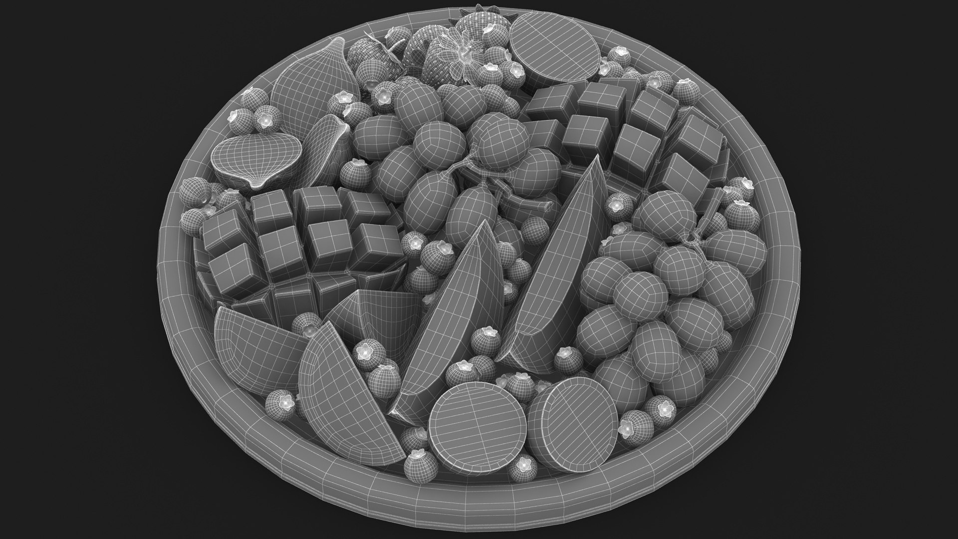 Realistic Fruit Platter Model - TurboSquid 1511720