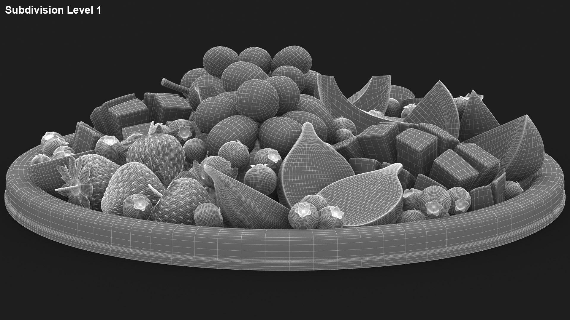 Realistic Fruit Platter Model - TurboSquid 1511720