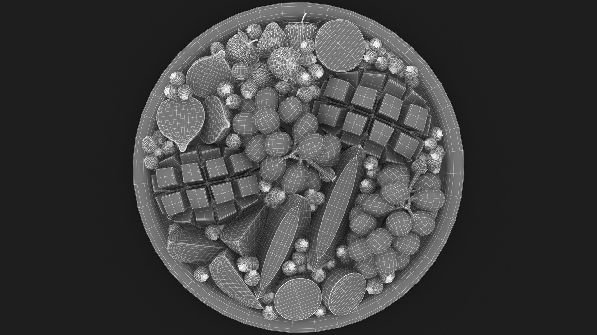 Realistic Fruit Platter Model - TurboSquid 1511720