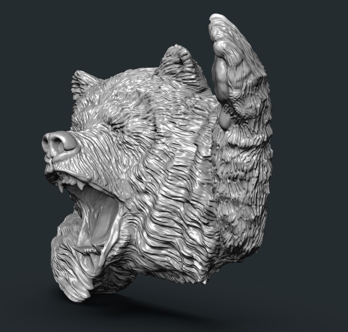 3D Bear Bas-relief Model - TurboSquid 1862646