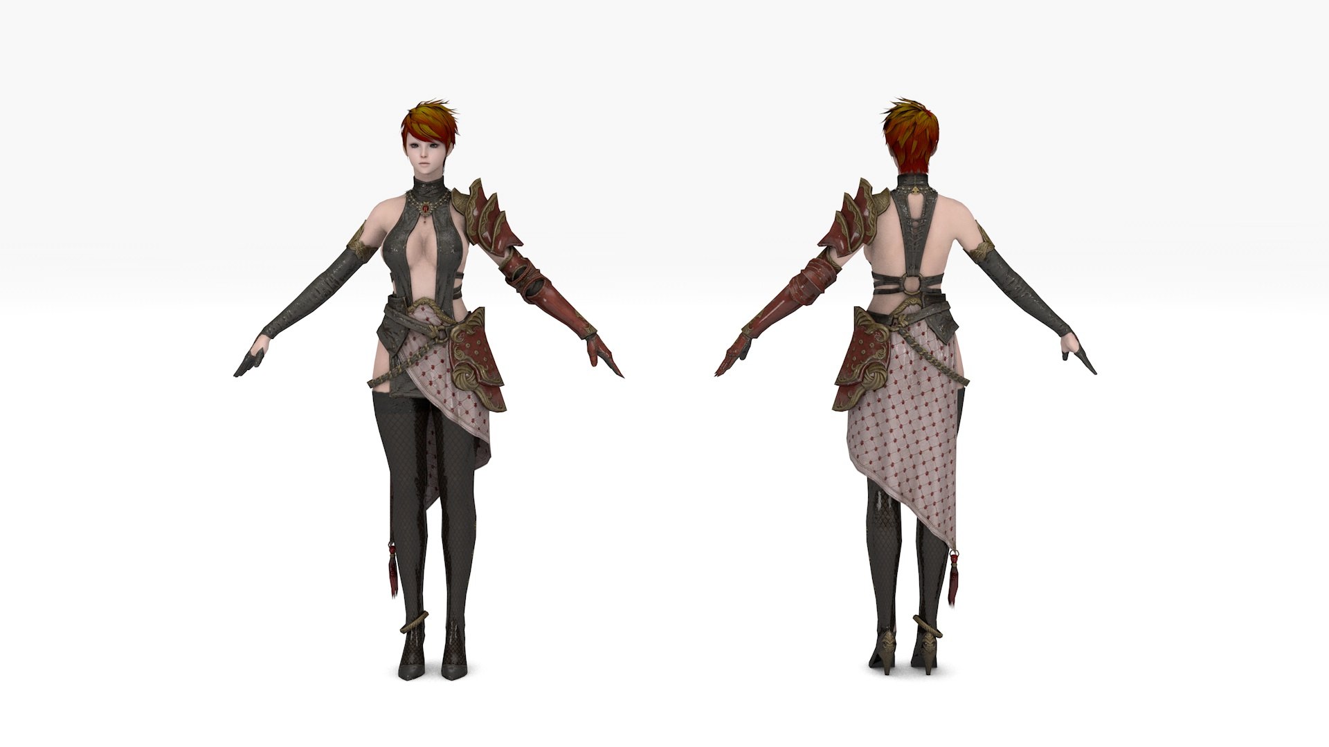 3D Knight Woman - TurboSquid 1892113