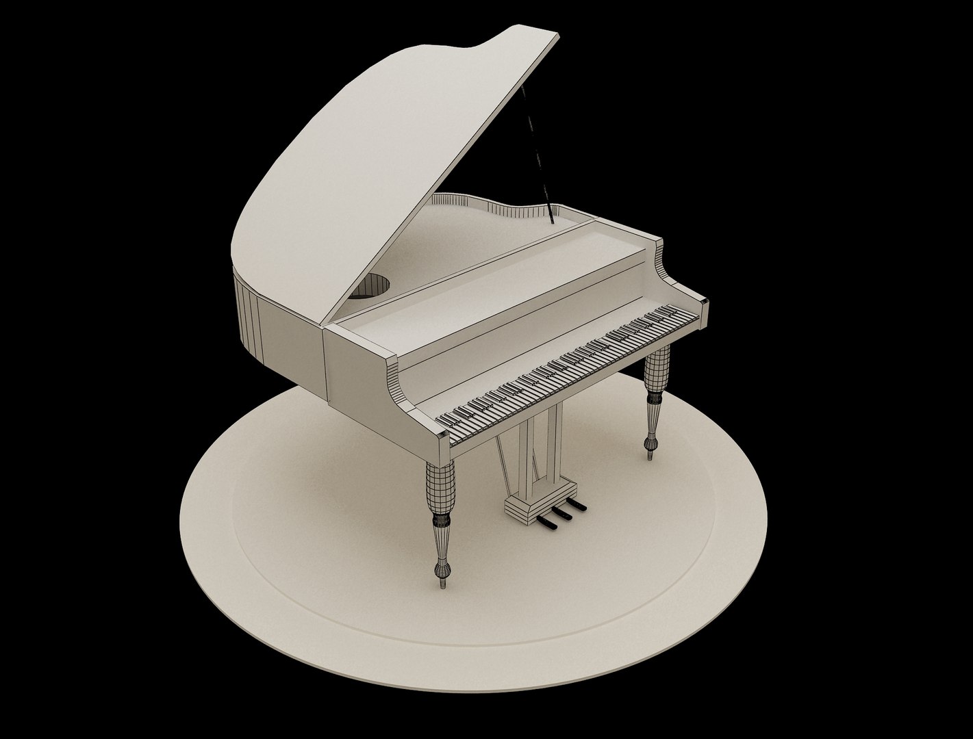 Luxury Piano Music 3D Model - TurboSquid 1928877