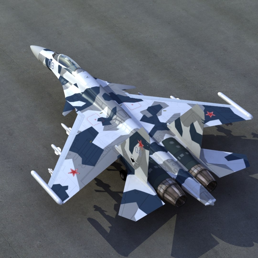 3d model su35 flanker