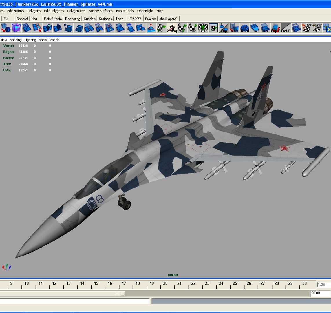 3d Model Su35 Flanker
