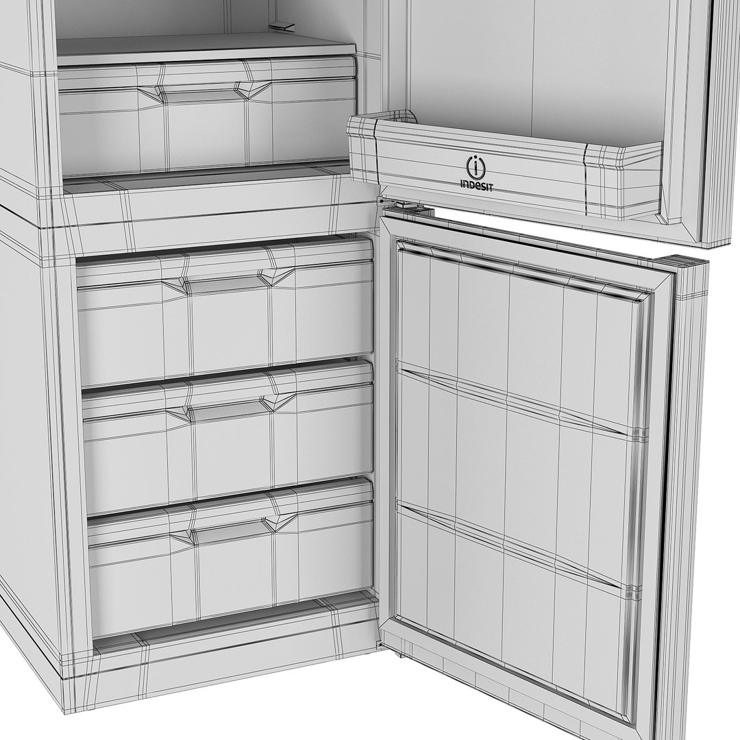 Refrigerator w 3D model - TurboSquid 1447234