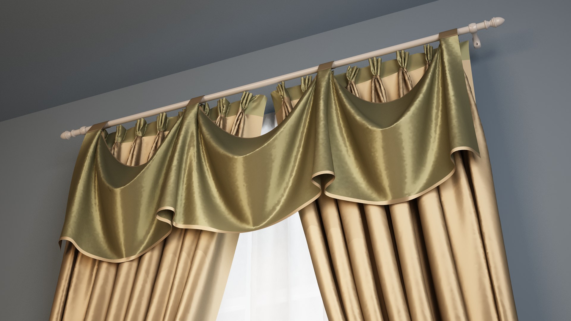 3D Classic Curtain Rail Model - TurboSquid 1254501