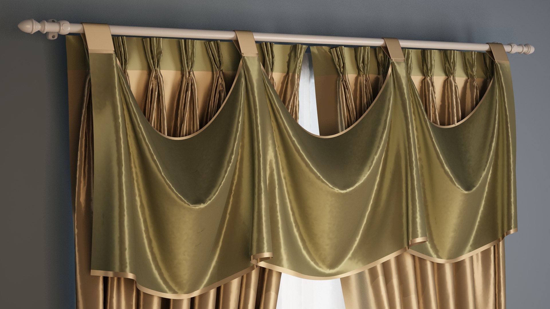 3D Classic Curtain Rail Model - TurboSquid 1254501