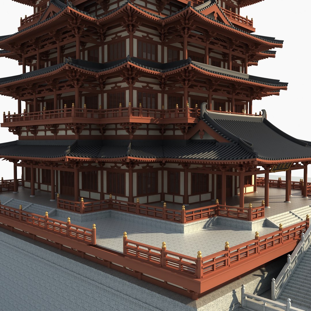 Chinese Ancient City Tower 3 3D Model - TurboSquid 1807124