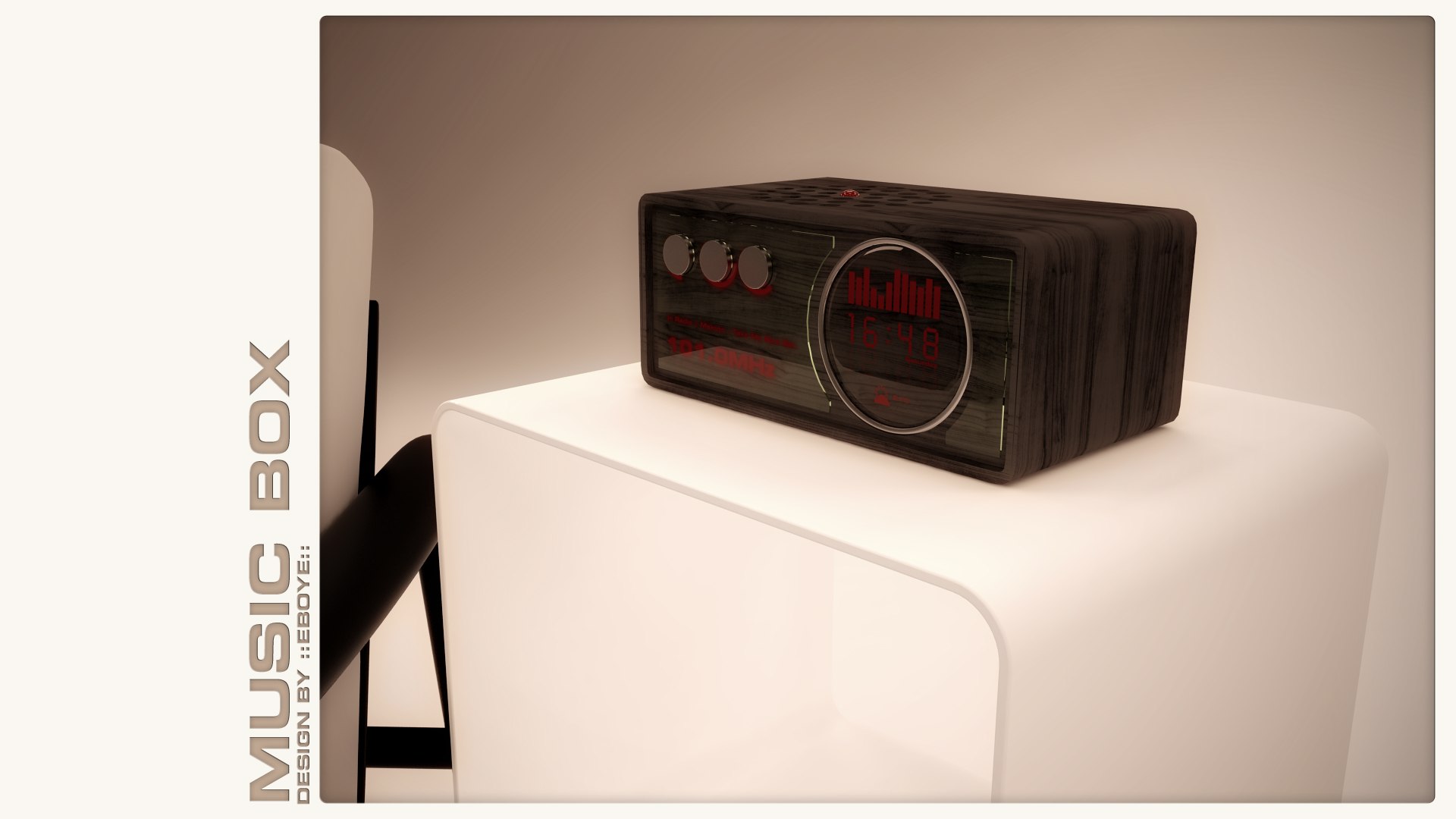 Retro Radio Modern 3d Model