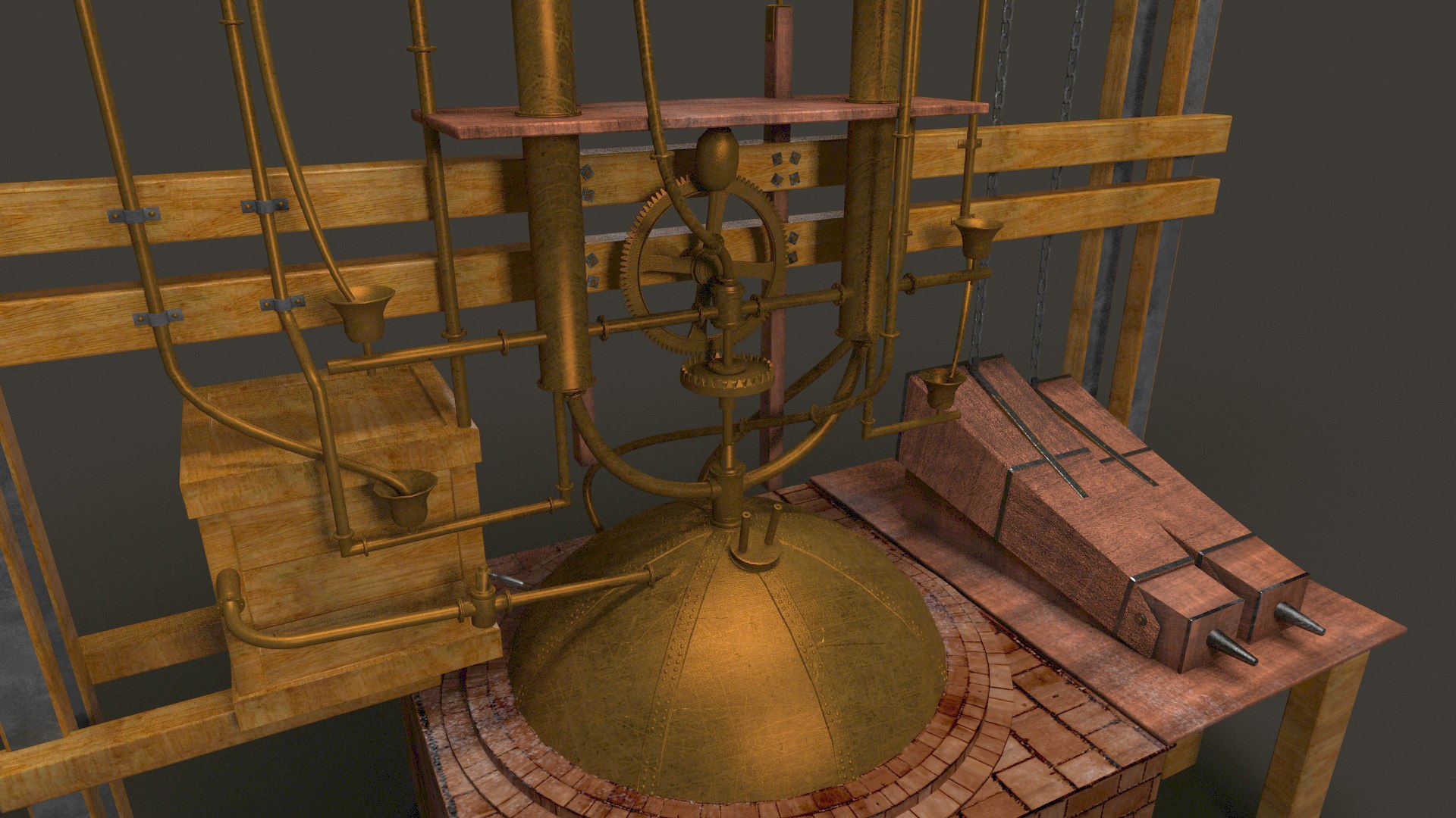 Ivan Polzunov Steam Engine 3D Model - TurboSquid 1243898