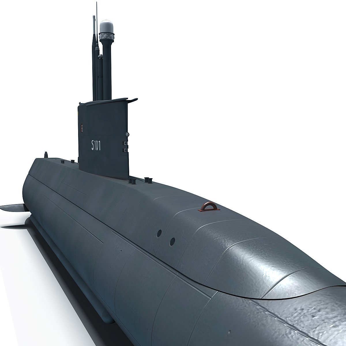 german submarine type 209 3d model