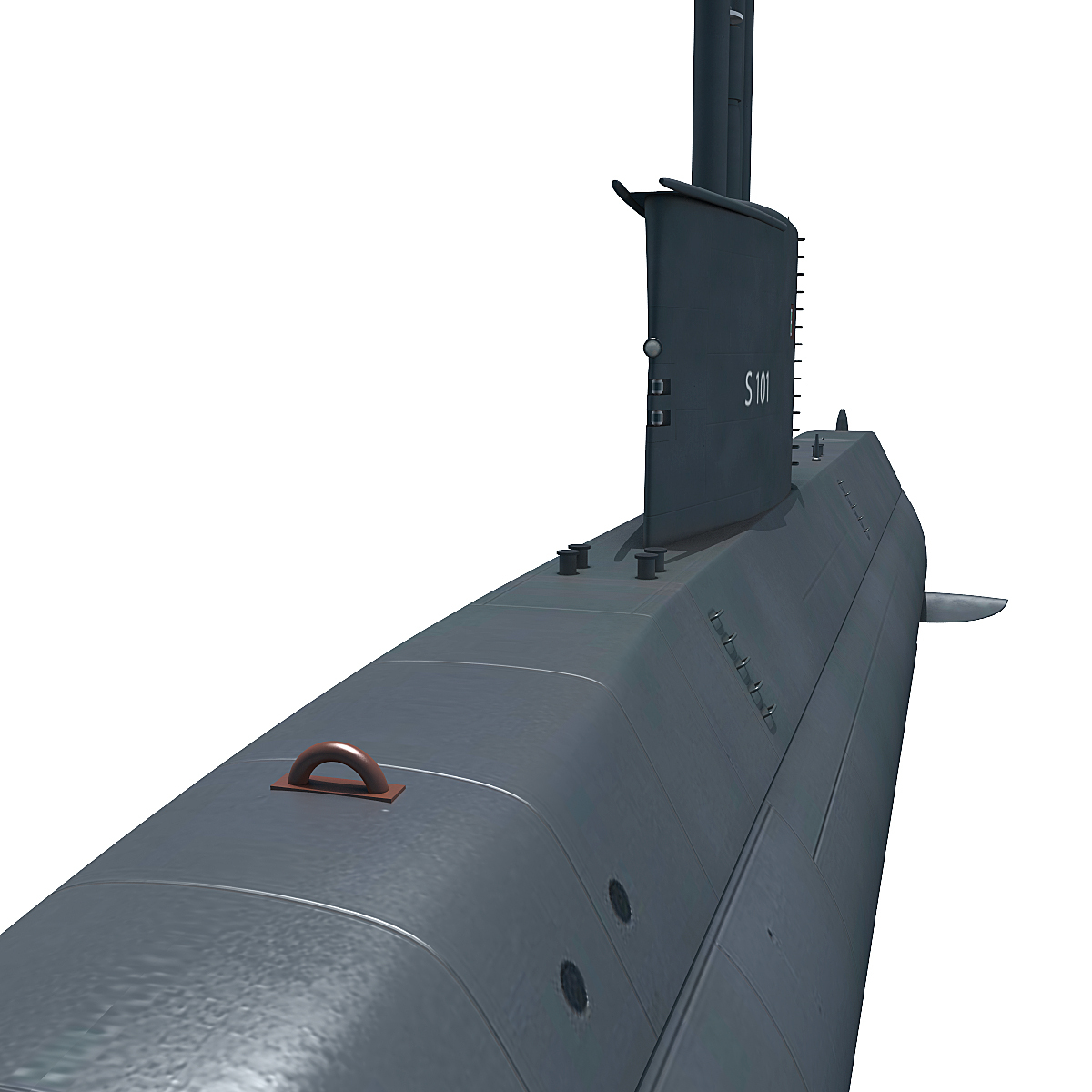german submarine type 209 3d model