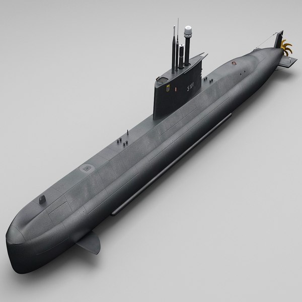 german submarine type 209 3d model