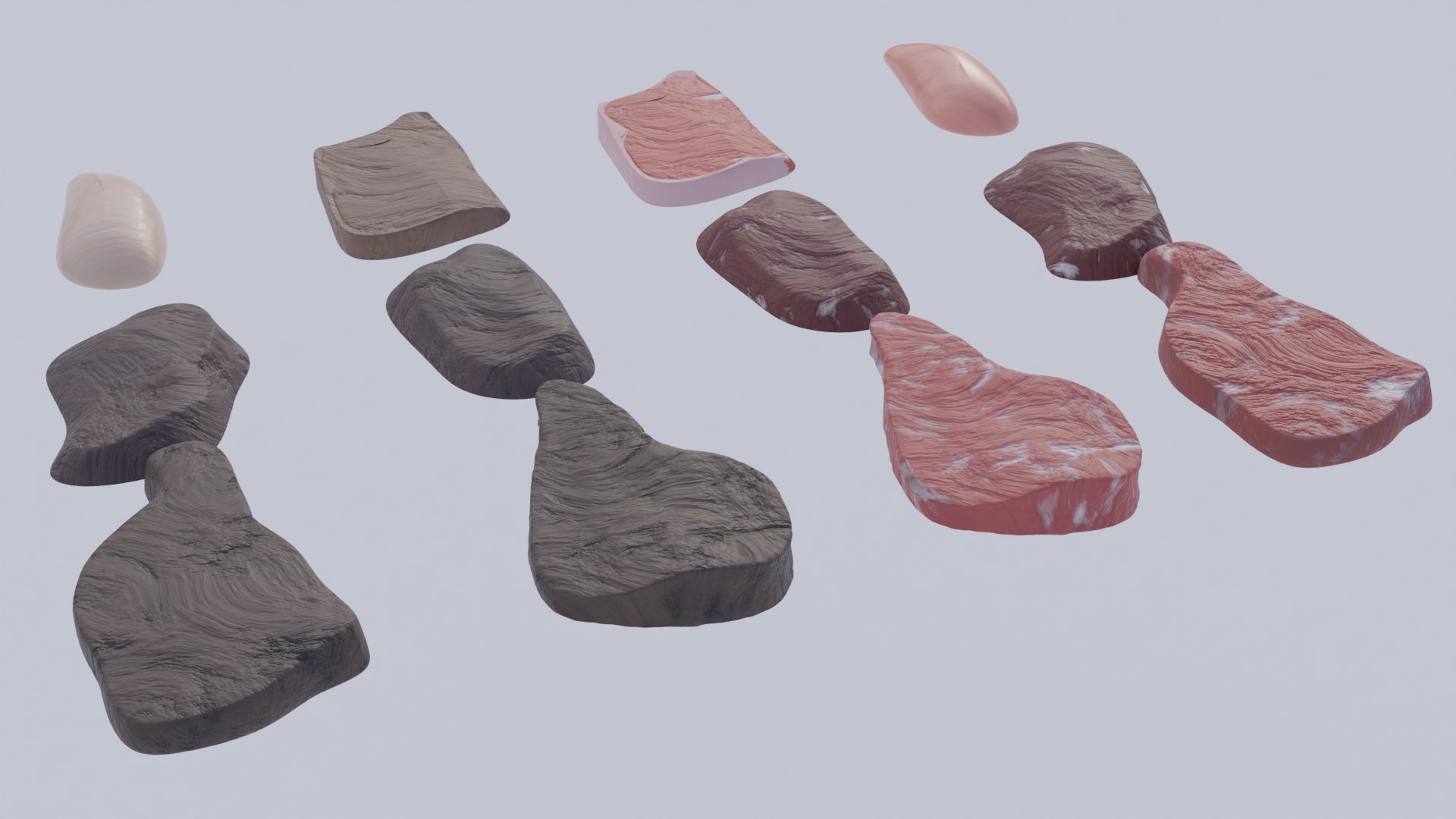 3D Raw And Cooked Meat - TurboSquid 1920602