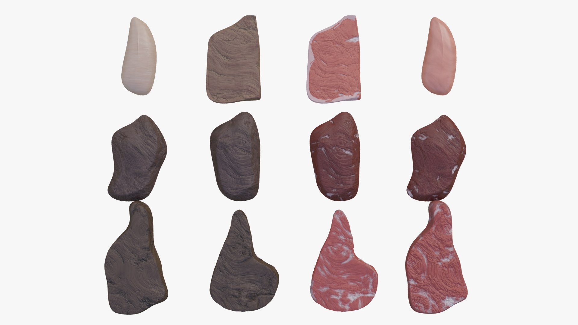 3D Raw And Cooked Meat - TurboSquid 1920602