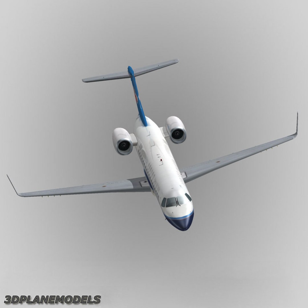 3d Embraer Erj-145 Regional Jet Model