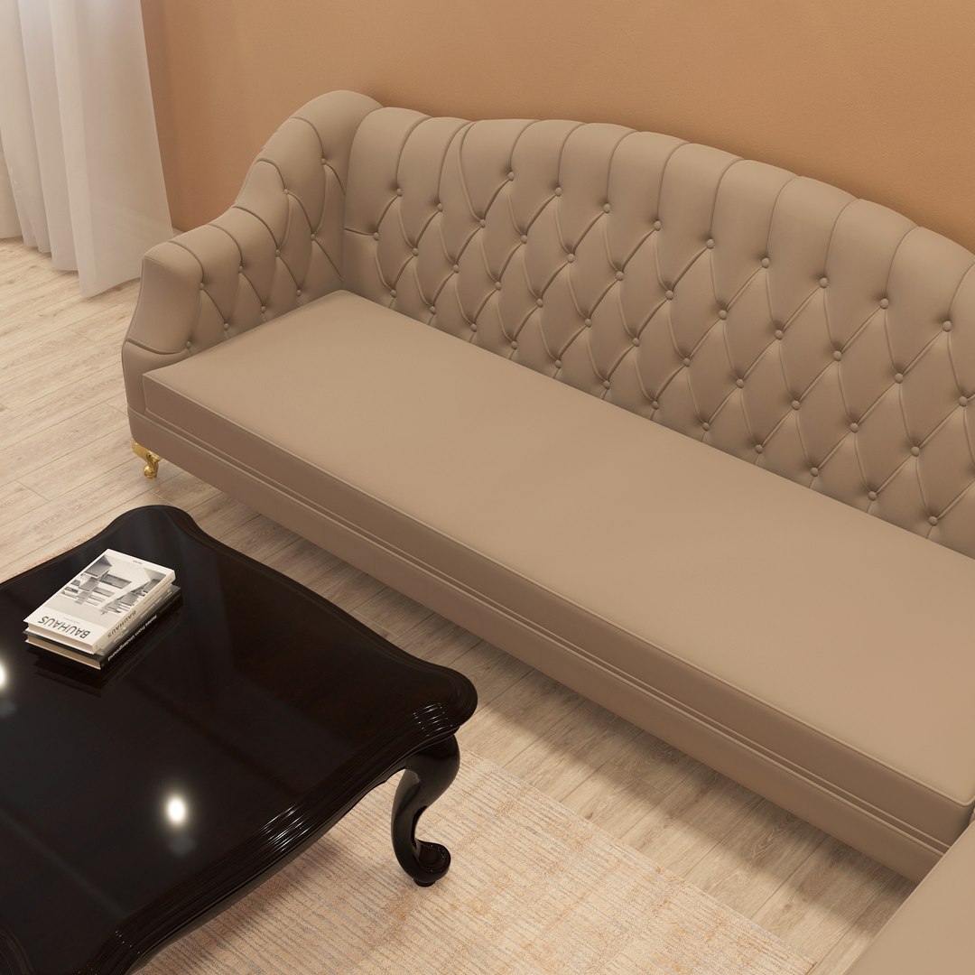 3D Model Chesterfield Corner Sofa 001 - TurboSquid 2395751