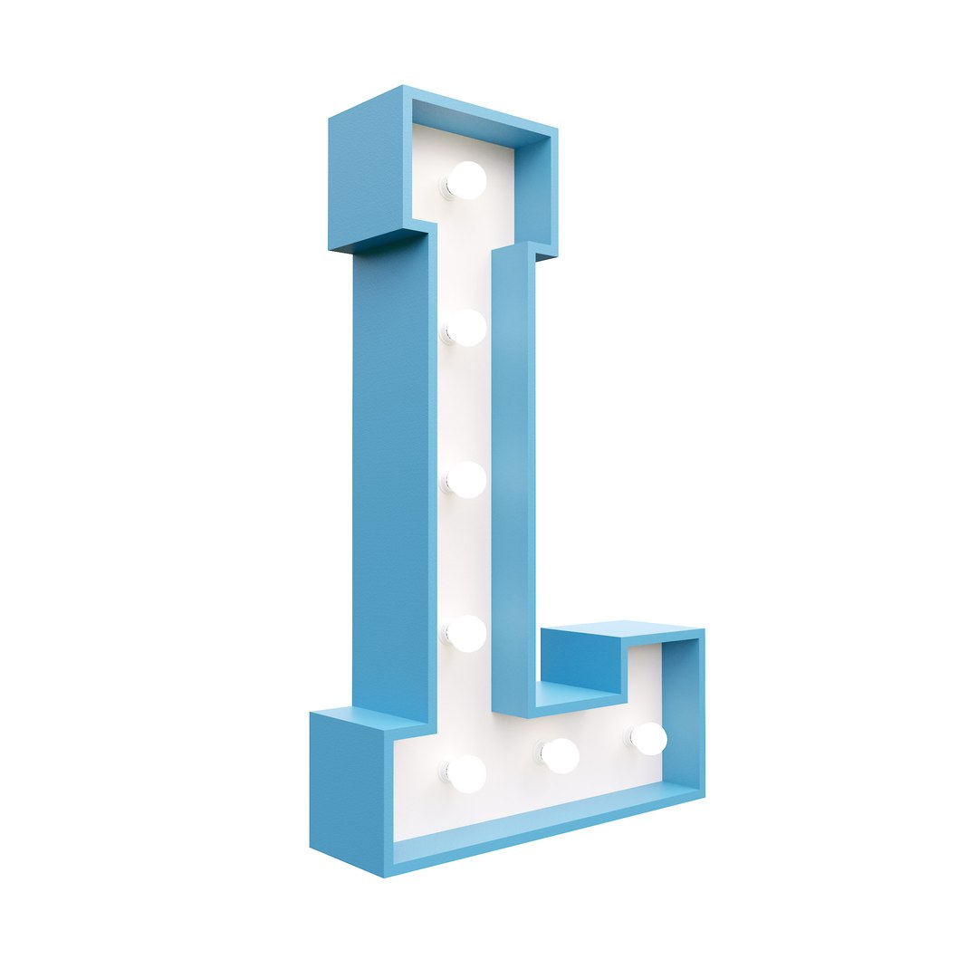 Marquee Letter L Glow Sign 3dmodel 3D Model - TurboSquid 1975479