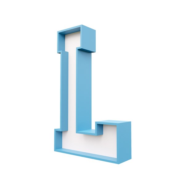 modelo 3d Marquesina letra L resplandor signo modelo 3d - TurboSquid ...